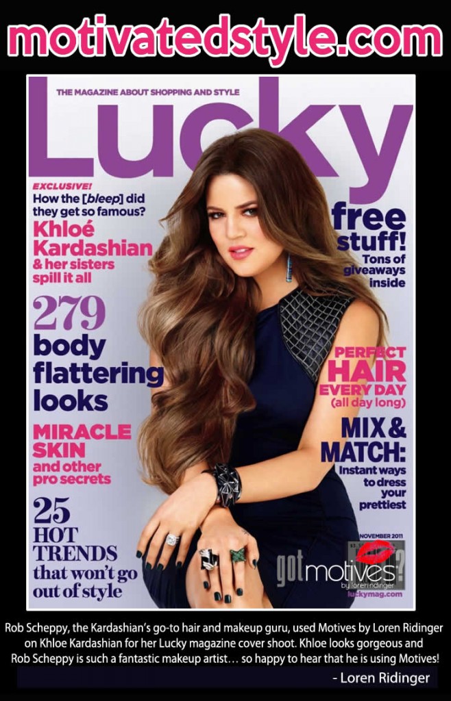Khloe Kardashian Wearing Motives on the Cover of Lucky